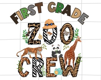 Zoo Crew Png, Zoo Animals Digital Download, Sublimation, Zoo Trip Png ...