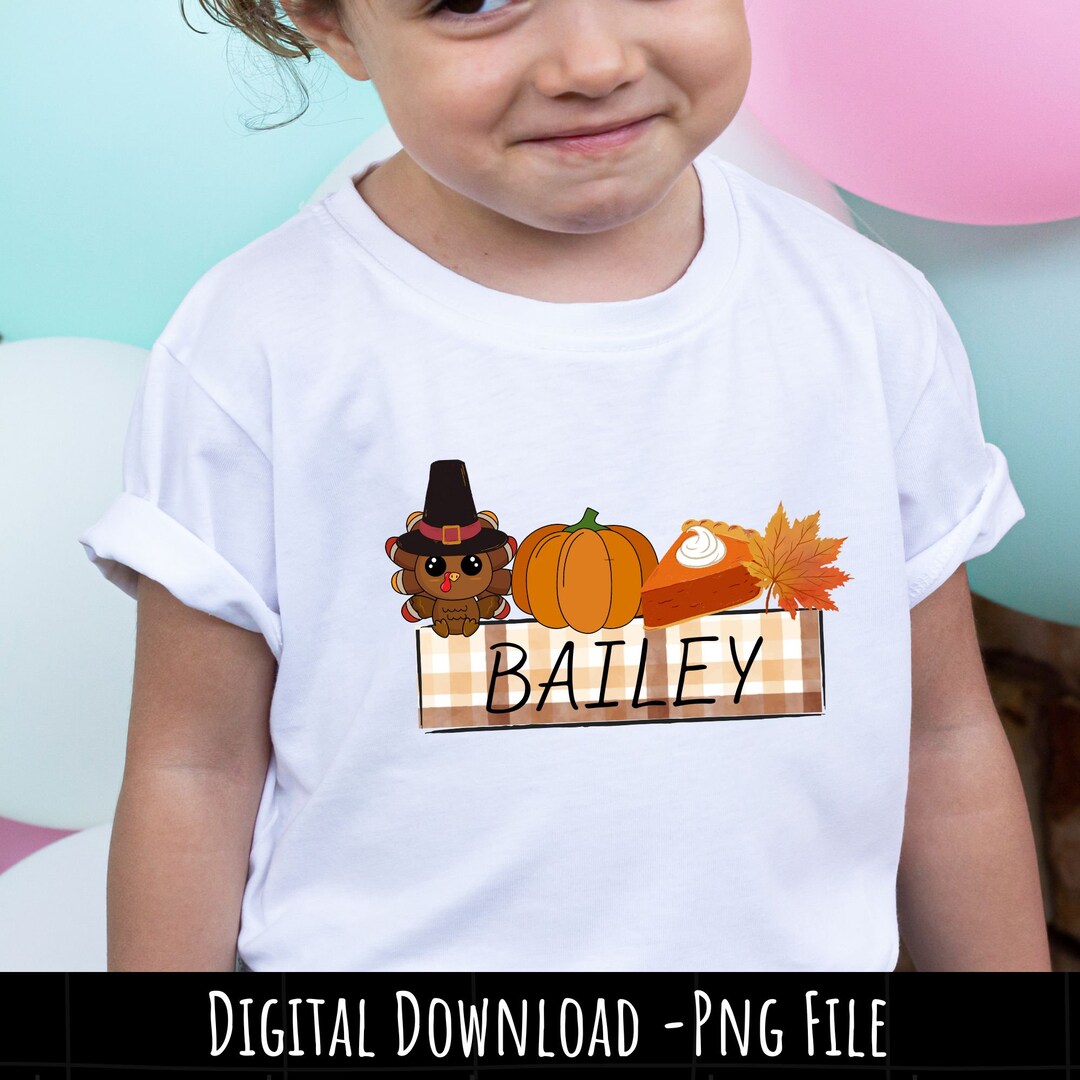 Thanksgiving Personalized Png, Pumpkin Kid Name Png, Cute Thanksgiving ...