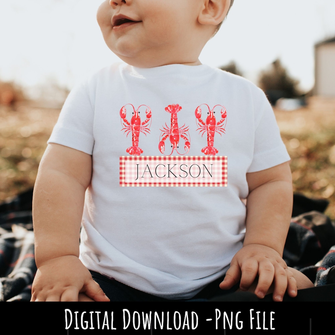 Crawfish Png Kid, Crawfish Png Boys, Crawfish Season Png, Personalized ...