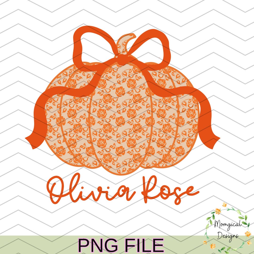 Personalized Thanksgiving Kids Name PNG: Pumpkin Design (digital File ...