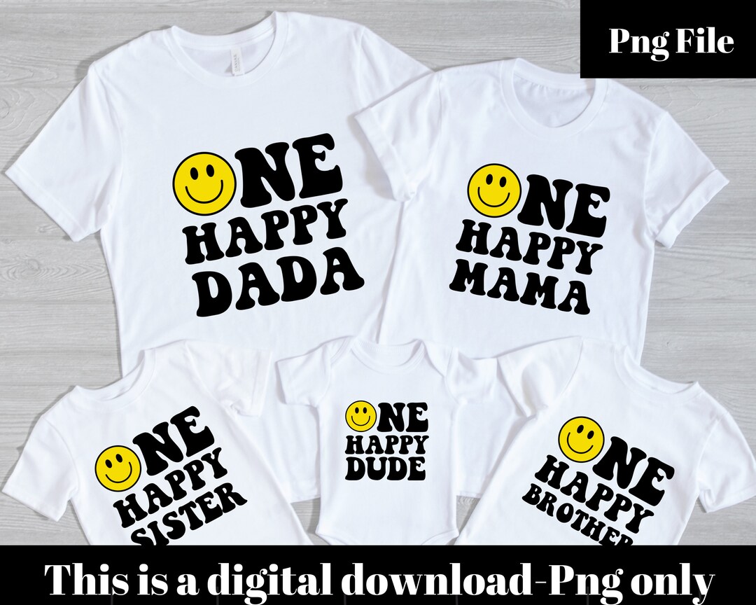 One Happy Dude Png Bundle, Matching Family Birthday, 1st Birthday Png ...