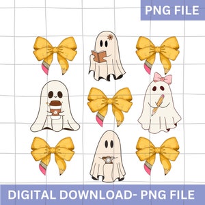 Halloween Coquette Teacher Png, Teacher Bow Png, Ghost Teacher Png ...