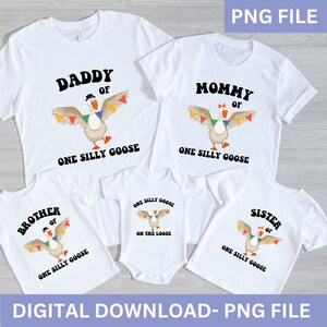 One Silly Goose Birthday Png Bundle, Goose Birthday Png, Goose First ...