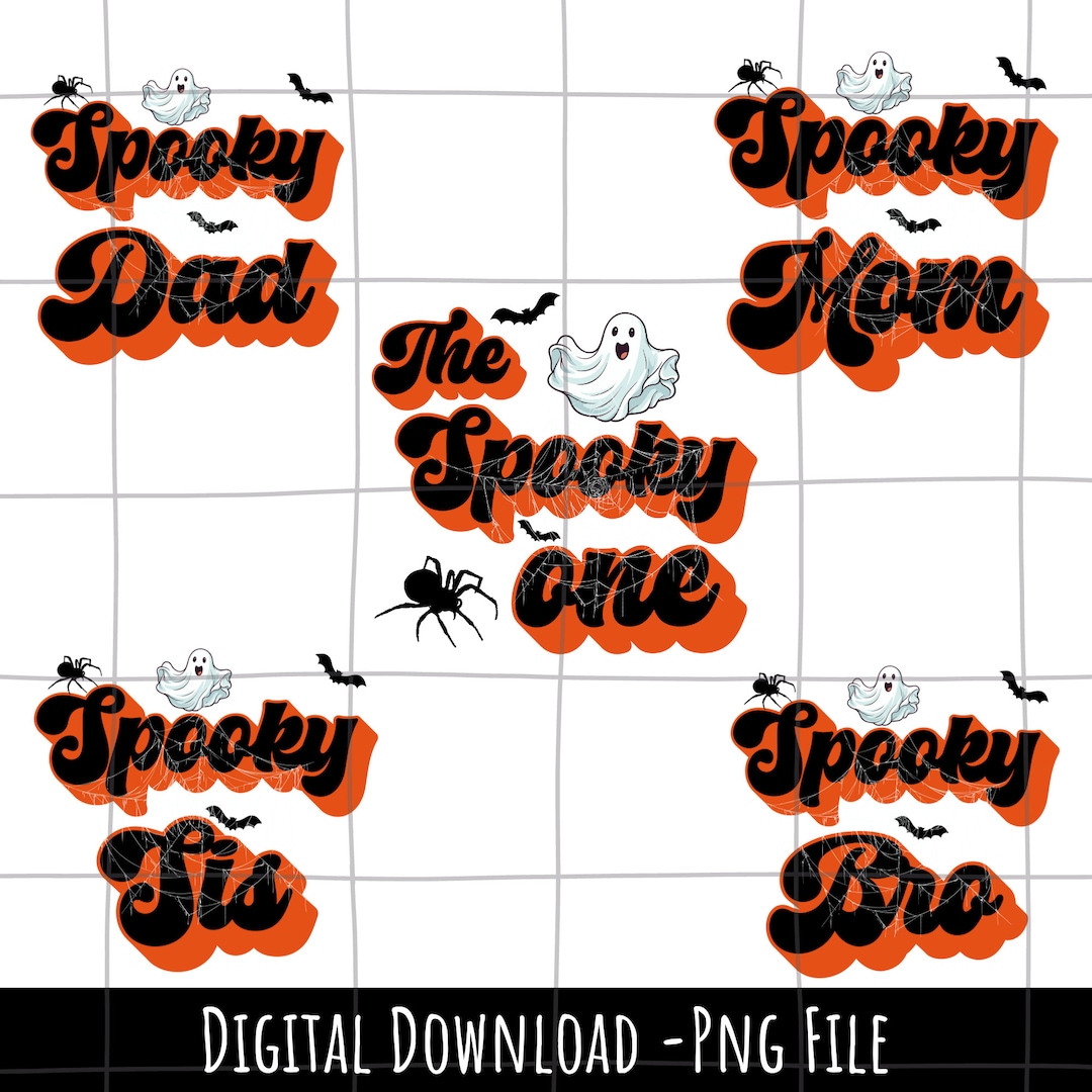 The Spooky One Png, Halloween First Birthday Png, Family Bundle ...