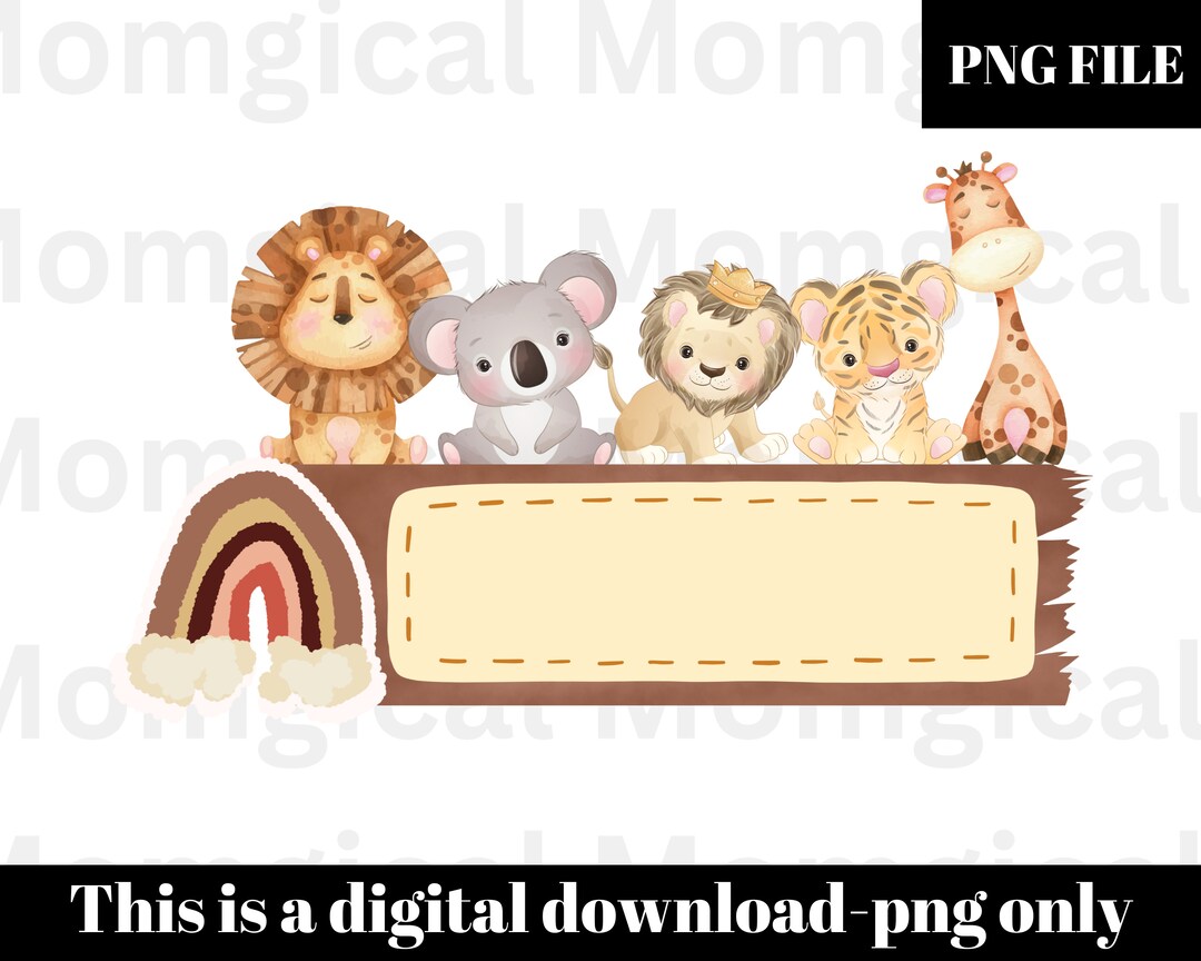 Zoo Name Plate Frame PNG Design, Zoo Crew Png, Zoo Animals Digital ...