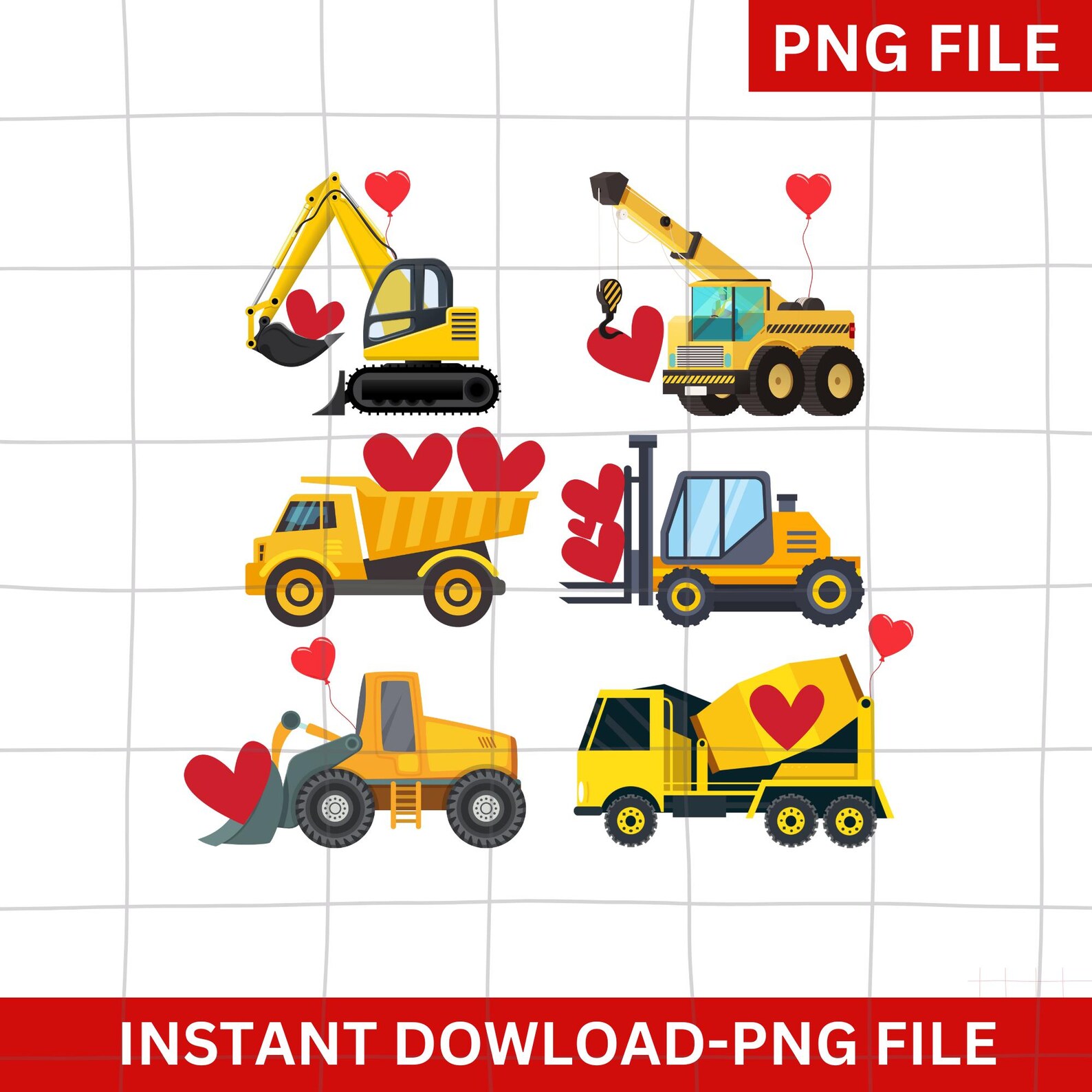 Construction Truck Valentines Png, Valentine Dump Truck Png, Valentine ...