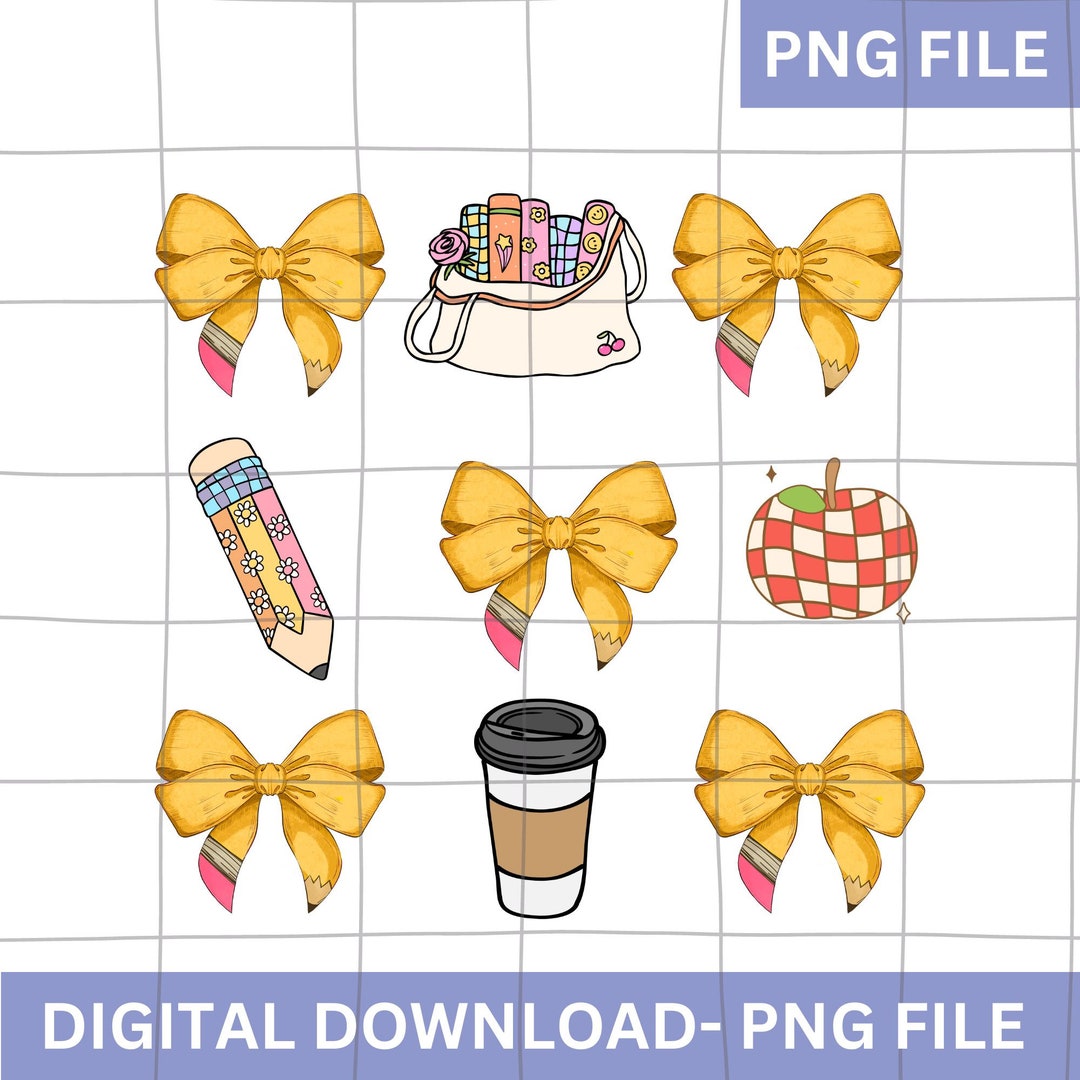 Coquette Teacher Png, Teacher Bow Png, Back to School Png, Teacher ...