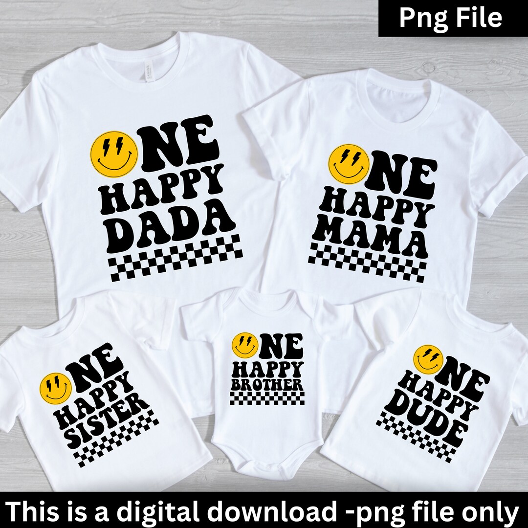 One Happy Dude Png Bundle, Matching Family Birthday, 1st Birthday Png ...