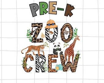 Zoo Crew Png, Zoo Animals Digital Download, Sublimation, Zoo Trip Png ...