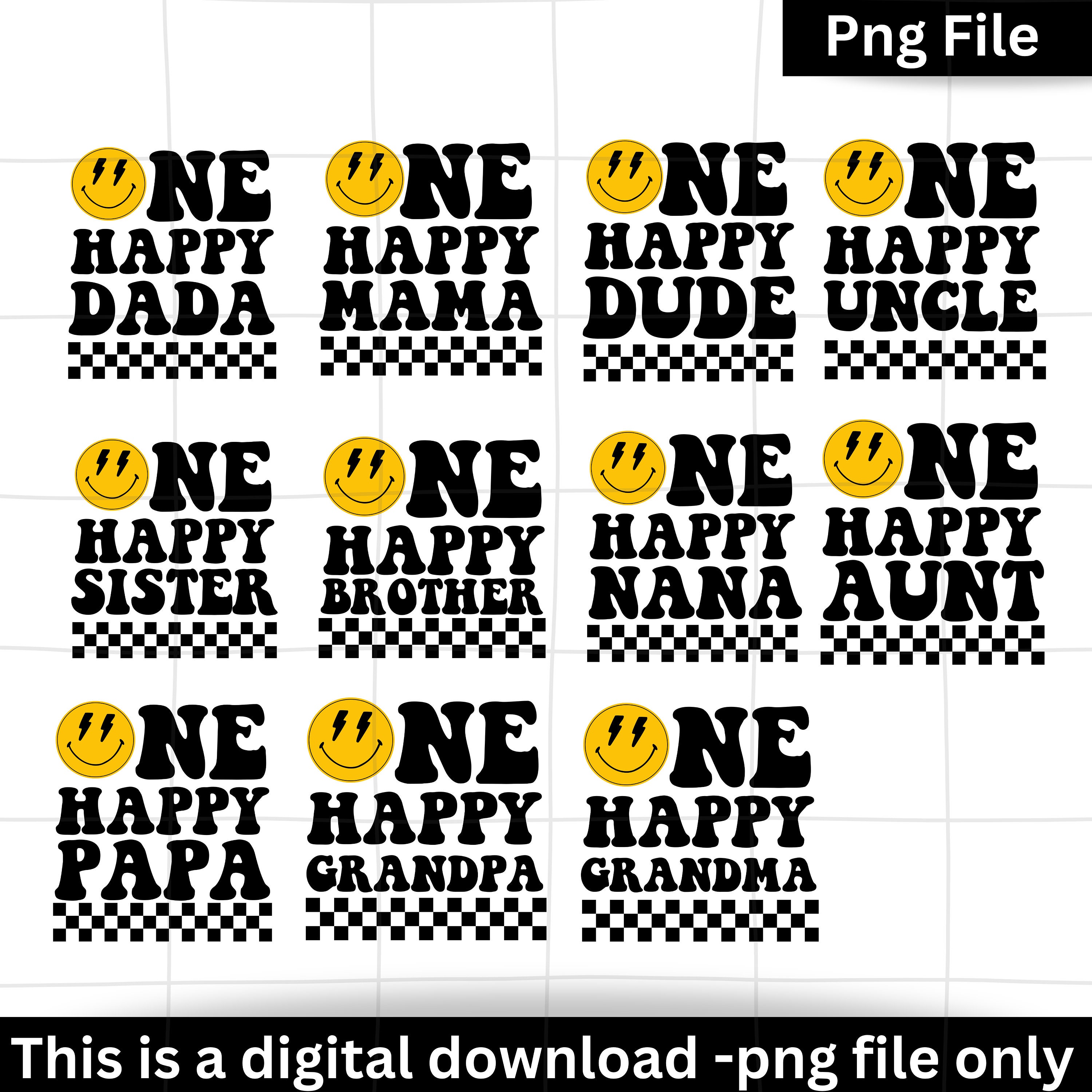One Happy Dude Png Bundle, Matching Family Birthday, 1st Birthday Svg ...