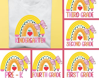 Back to School Svg Bundle, First Day of School Png, Retro Kindergarten ...