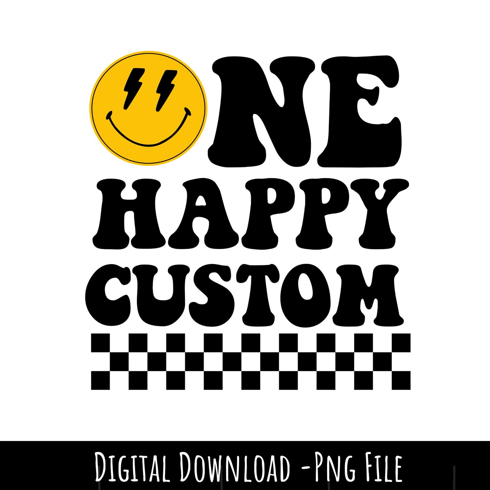 One Happy Custom Png, Custom Happy Png, One Happy Dude Birthday - Etsy ...