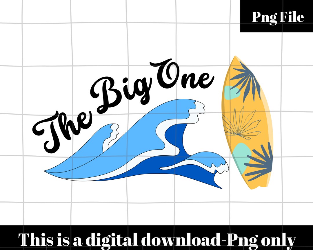 The Big One Png, Surf 1st Birthday, 1st Birthday Surf - Etsy