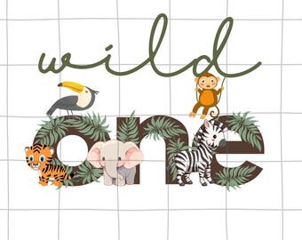 Wild One Bundle Family PNG, Birthday Wild One PNG, Zoo Animal Safari ...
