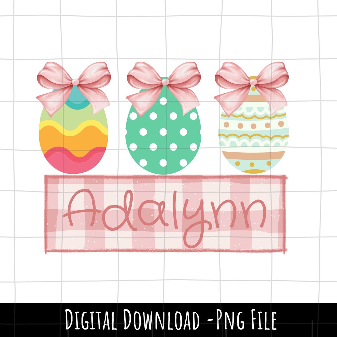 Personalized Kid Name Easter Egg Png, Easter Name Png File, Cute Easter ...