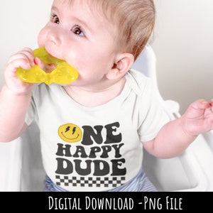 One Happy Dude Png, 1st Birthday Png, One Happy Dude Birthday - Etsy