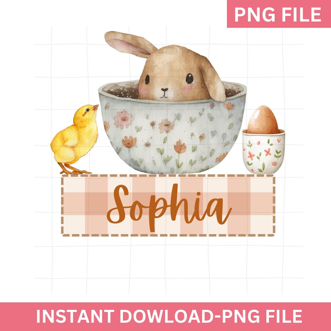 Personalized Kid Name Easter Egg Png, Easter Name Png File, Cute Easter ...