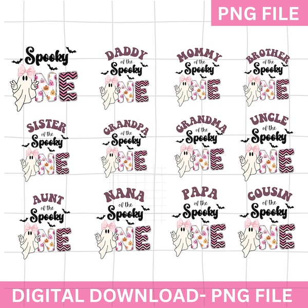 The Spooky One Svg Family - Etsy