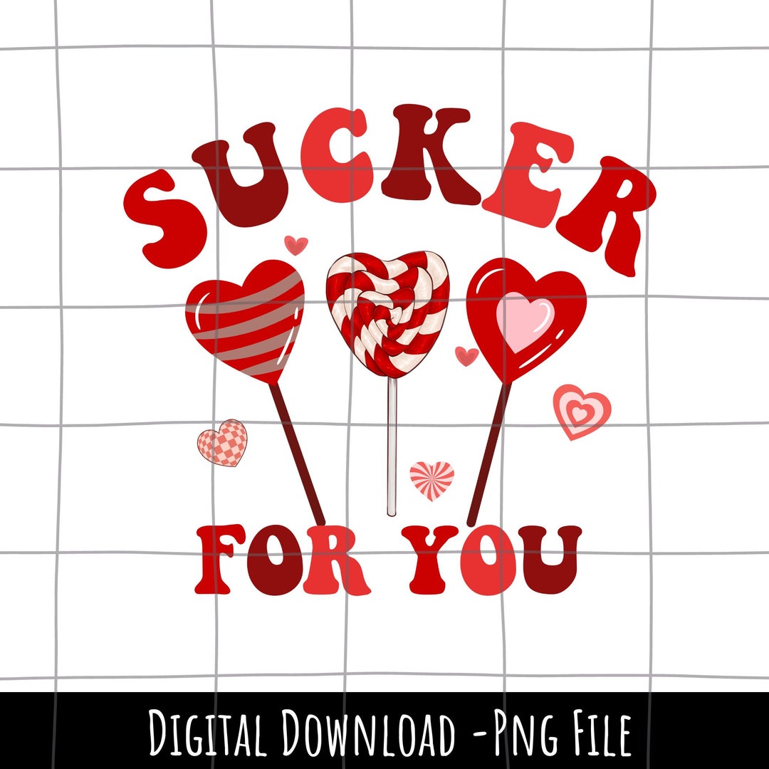 Sucker for You Valentine Png, Hearts Png File, Cute Heart Png, Little ...