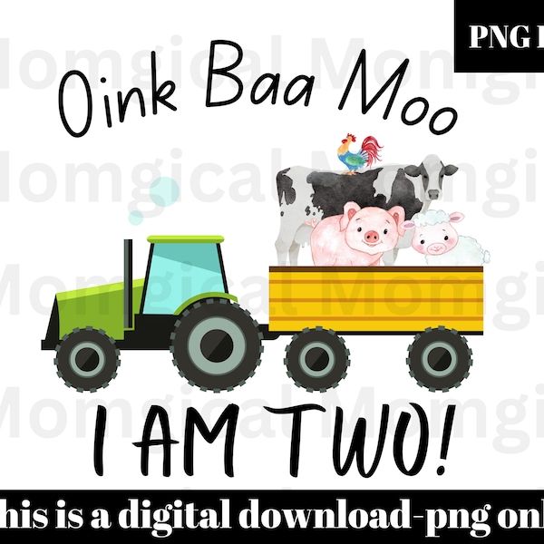 Oink Baa Moo Im Two - Etsy