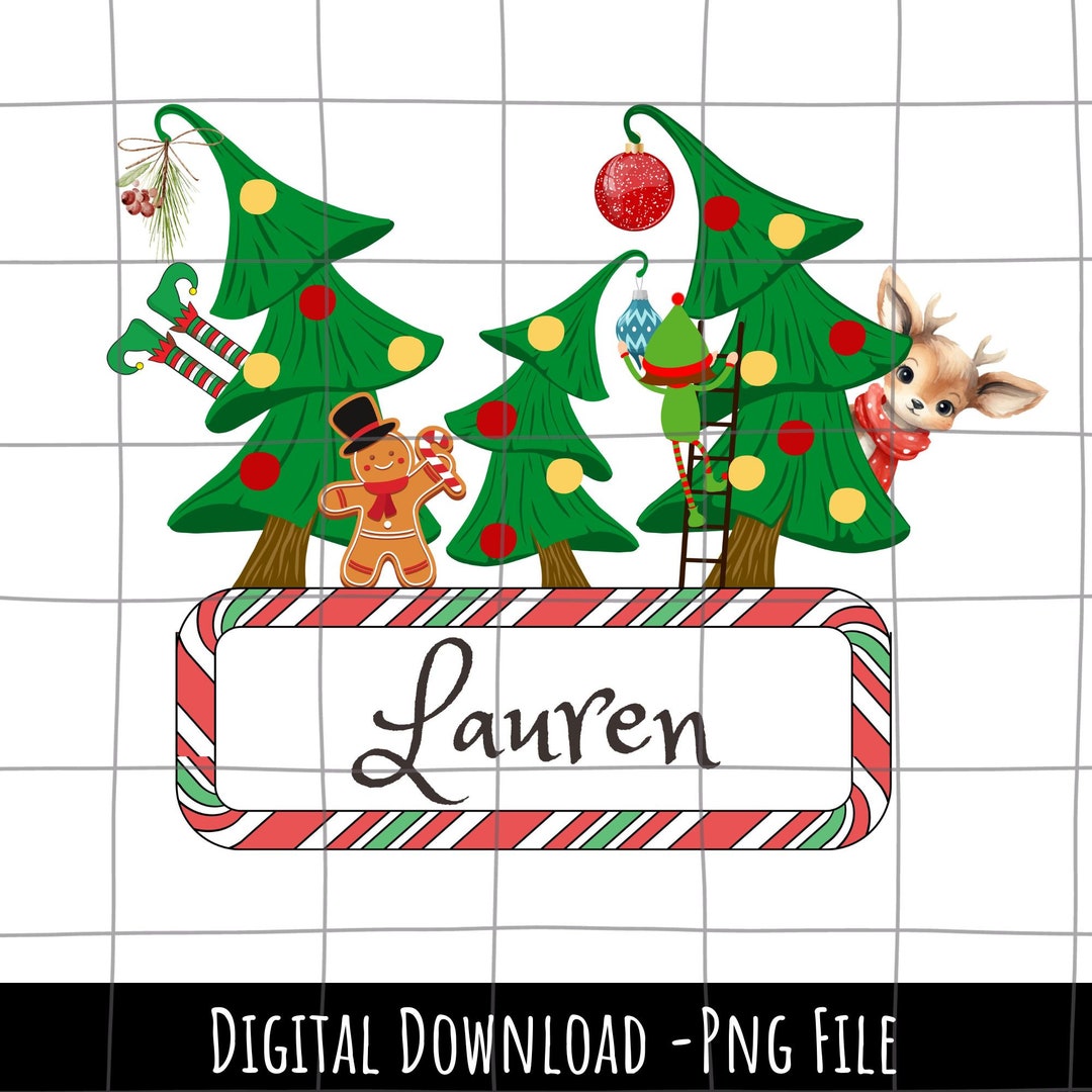 Personalized Kid Name Christmas Png, Cute Christmas Png for Kids ...
