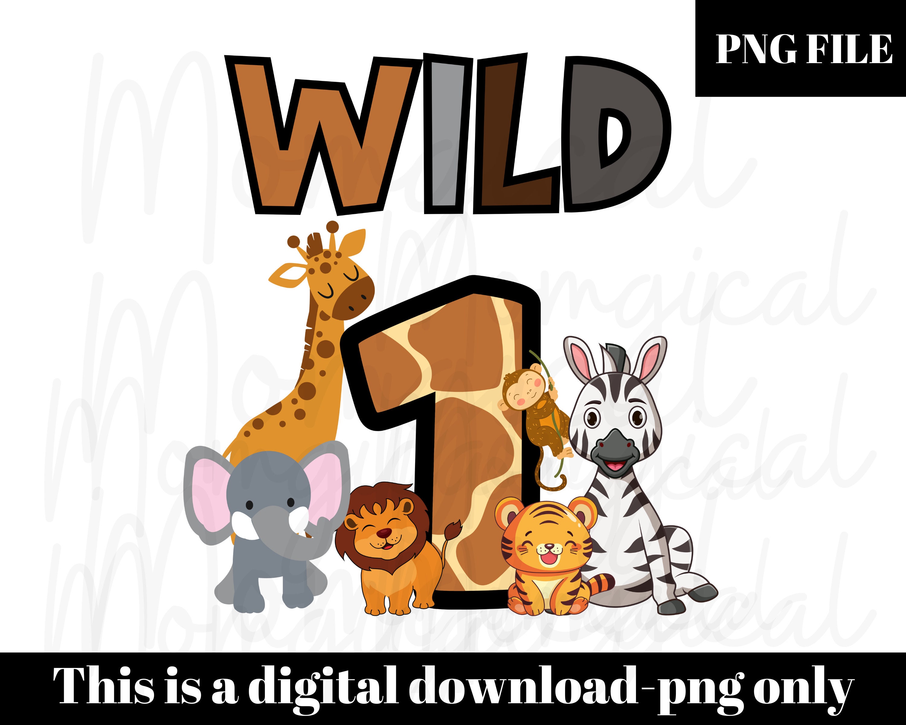 Wild One Png, Safari Birthday Png, Shes a Wild One Png, Wild One First ...