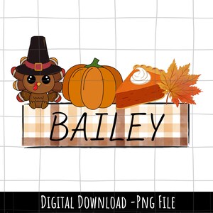 Thanksgiving Personalized Png, Pumpkin Kid Name Png, Cute Thanksgiving ...