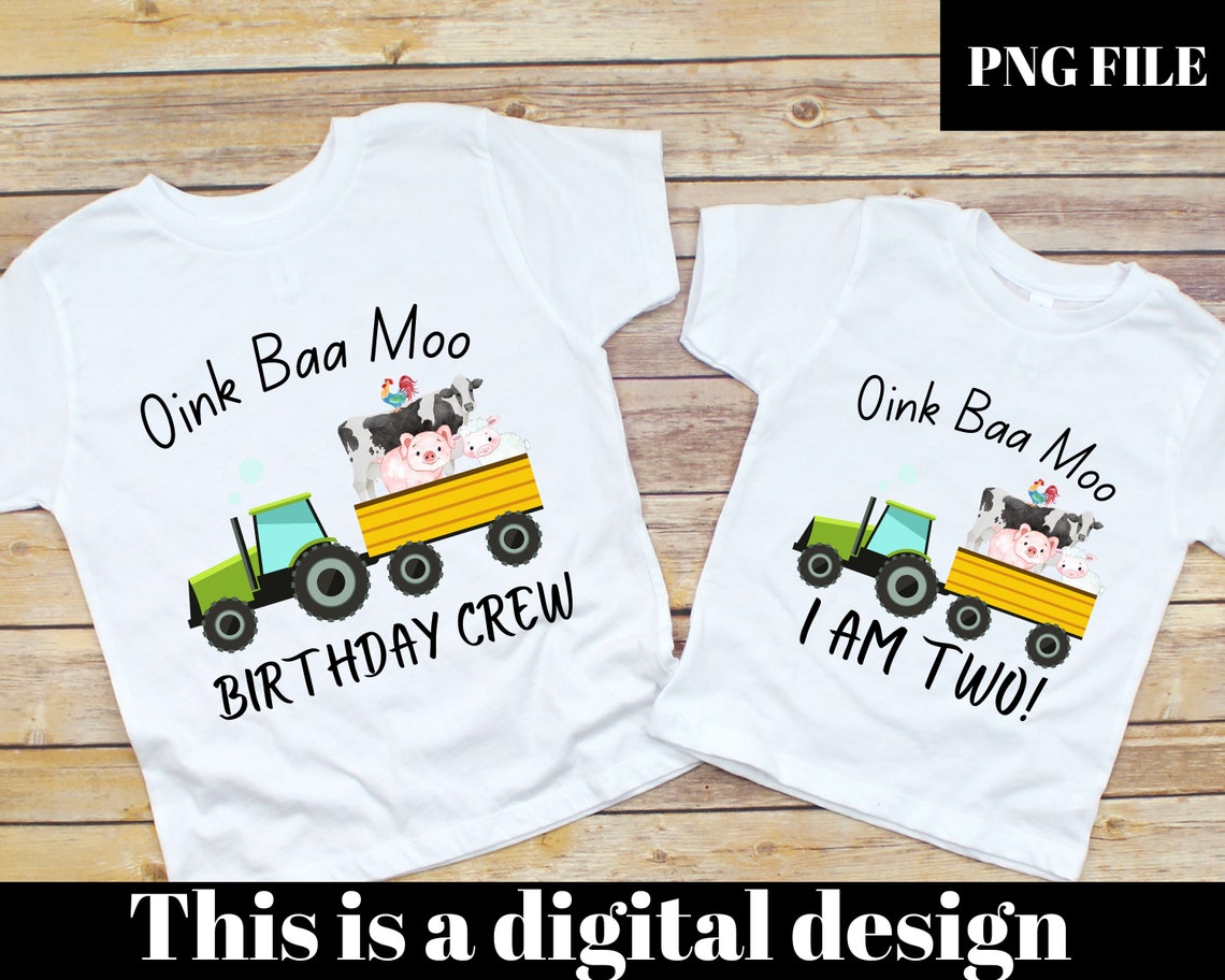 Oink Baa Moo Im Two Png 2nd Birthday oink Baa Moo Birthday - Etsy