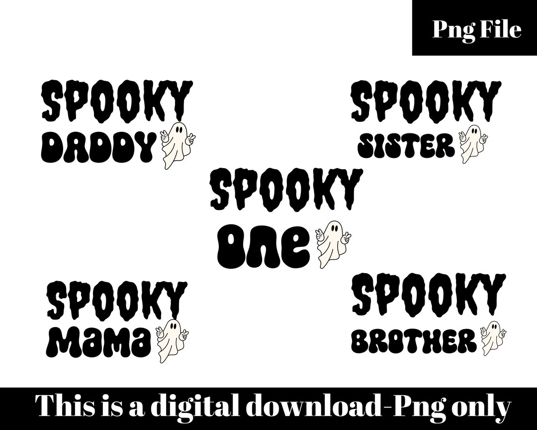 The Spooky One Png, Halloween First Birthday Png, Family Bundle ...