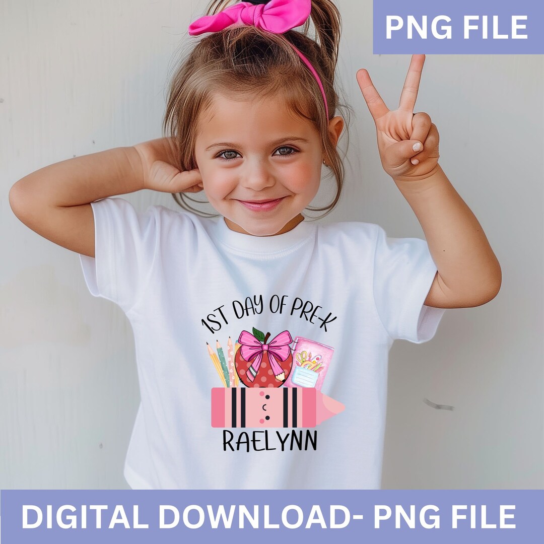 Personalized Name Kids Png , Coquette Back to School Png, PENCIL Bow ...
