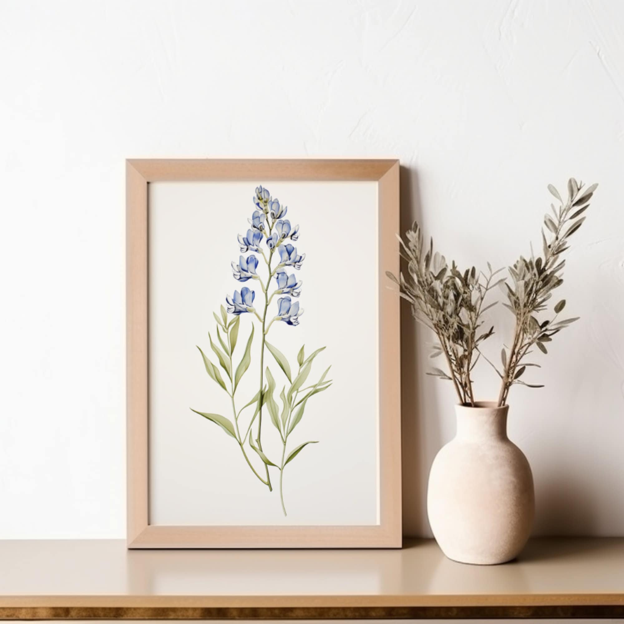 TEXAS Bluebonnet State Flower Line Art Minimalistic Flower Line Art ...