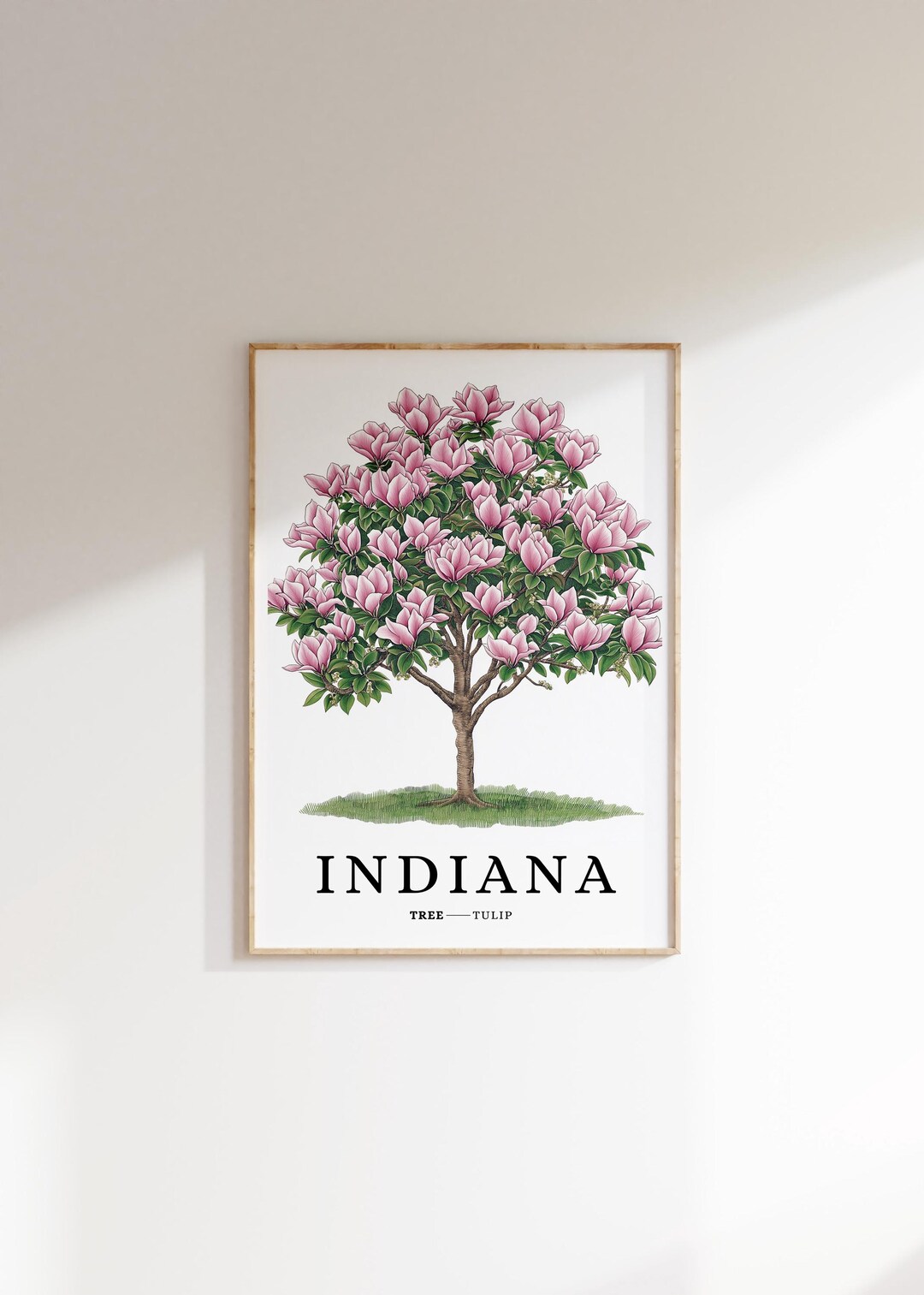 Indiana State Tree Print | Tulip Tree | Printable Southern Wall Art ...