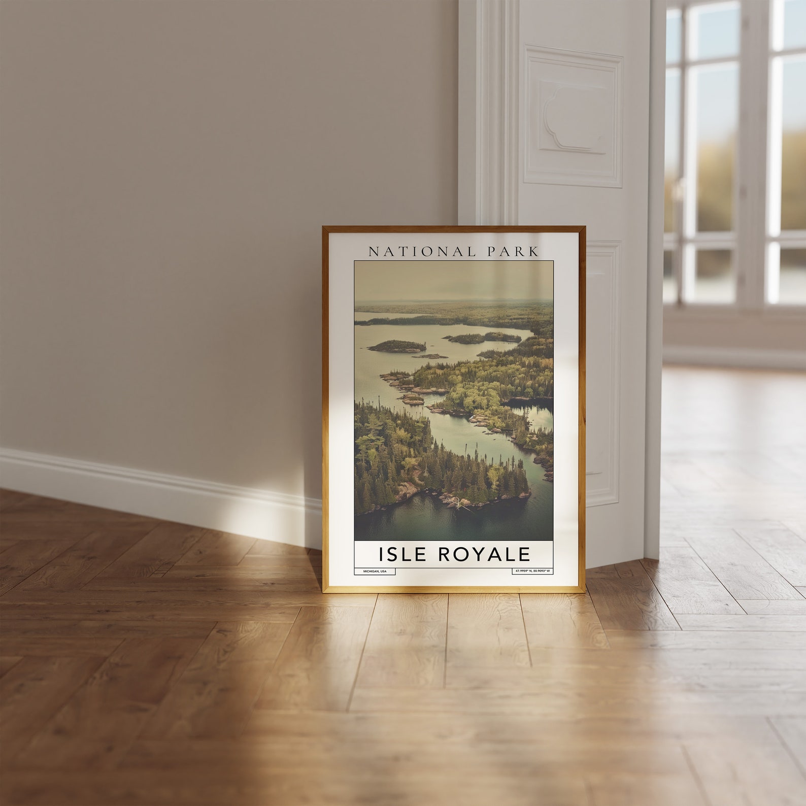 Isle Royale National Park Travel Poster: Michigan Wall Art (digital ...