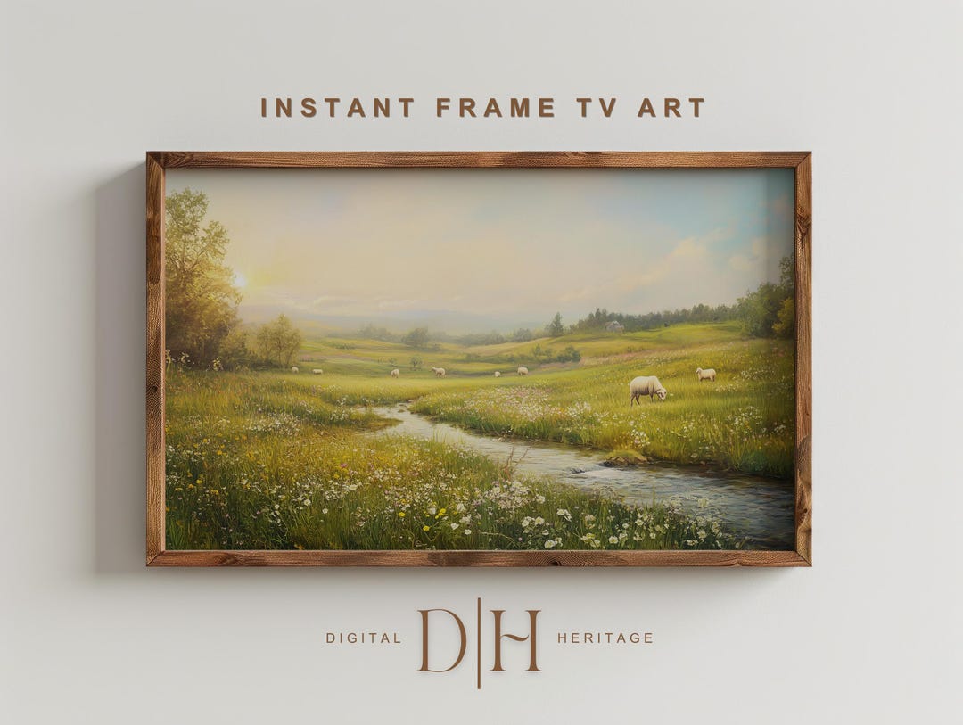 Flower Landscape TV Art | Spring Frame TV Screensaver | Rustic ...