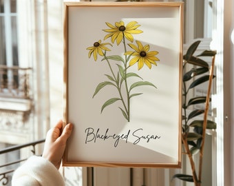 Maryland Black Eyed Susan Print - Etsy