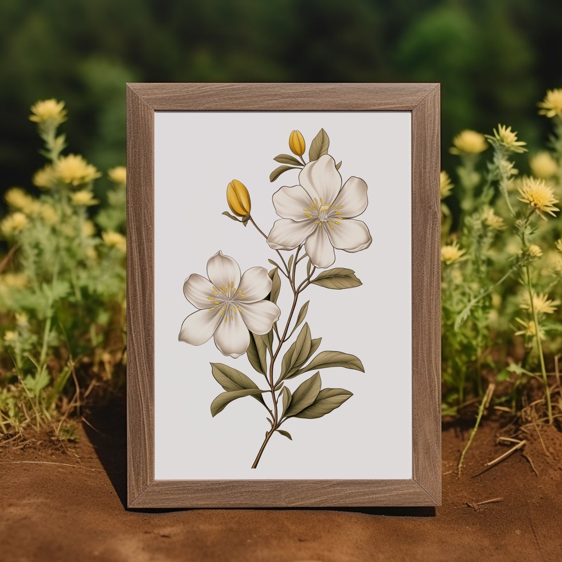 SOUTH CAROLINA Yellow Jessamine State Flower Line Art Flower Line Art ...