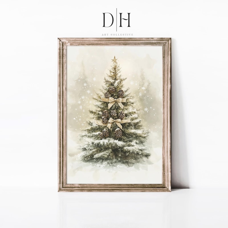 Christmas Tree Art - Etsy UK