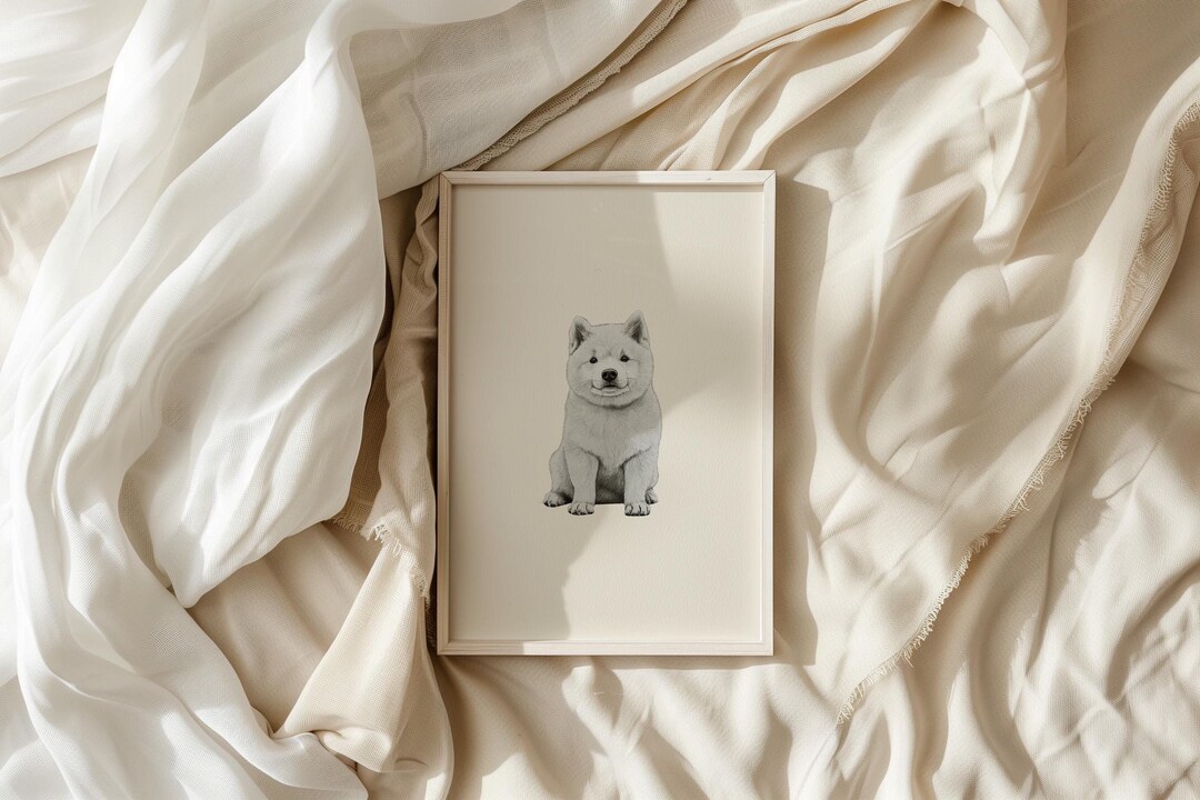 Akita Dog Art Print: Japanese Pet Wall Decor (digital Download) - Etsy