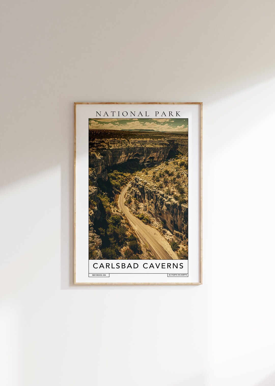 CARLSBAD CAVERNS National Park Travel Print - Carlsbad New Mexico Print ...