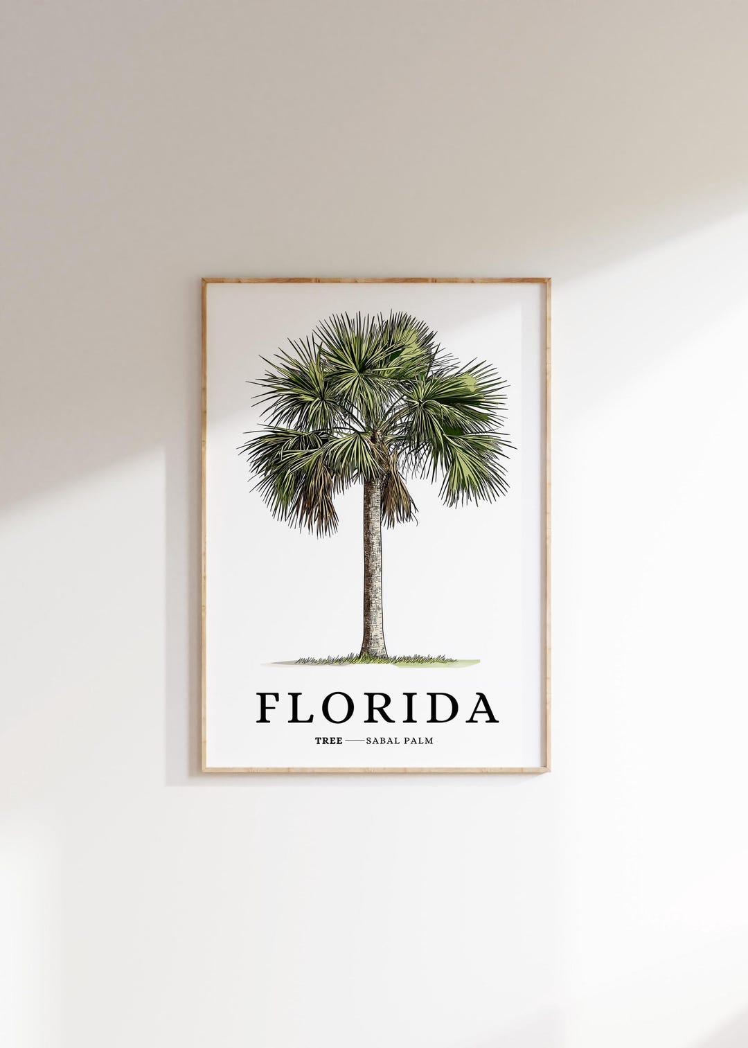 Florida State Tree Print | Sabal Palm Tree | Printable Southern Wall ...