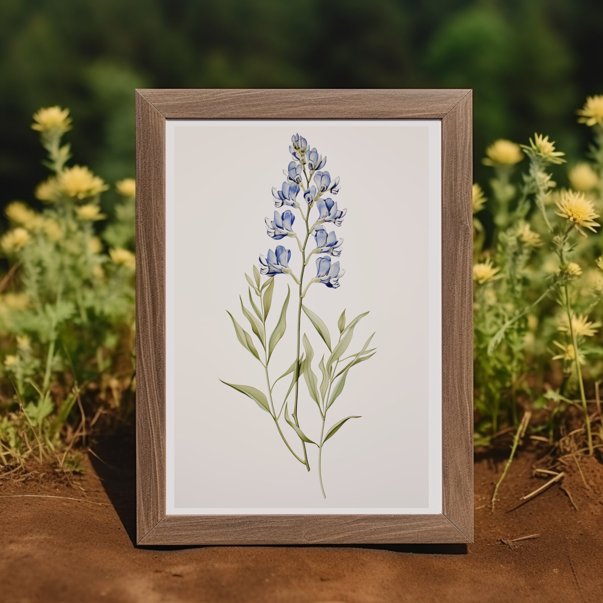 TEXAS Bluebonnet State Flower Line Art Minimalistic Flower Line Art ...