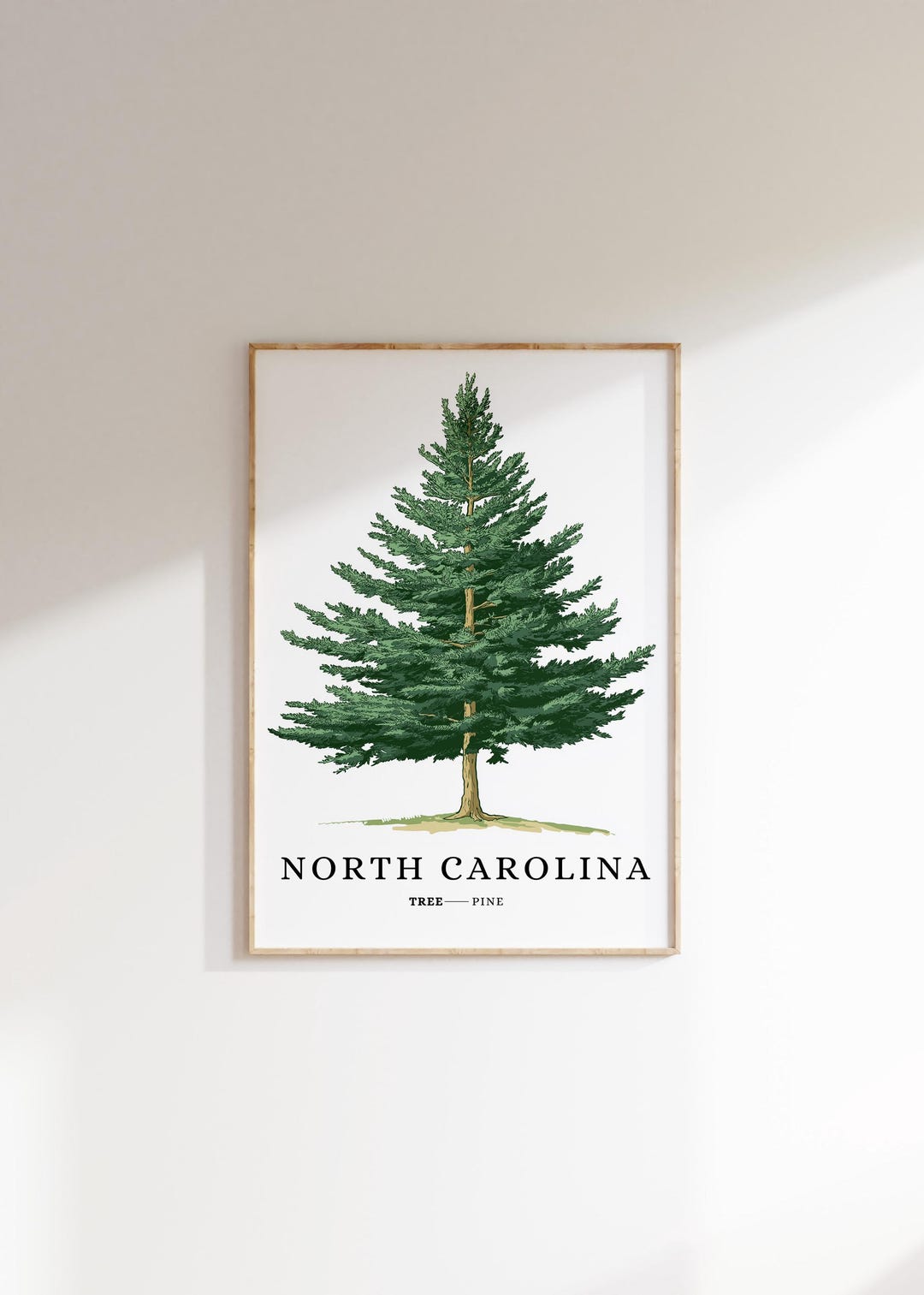 North Carolina State Tree Print | Pine Tree | Printable Southern Wall ...