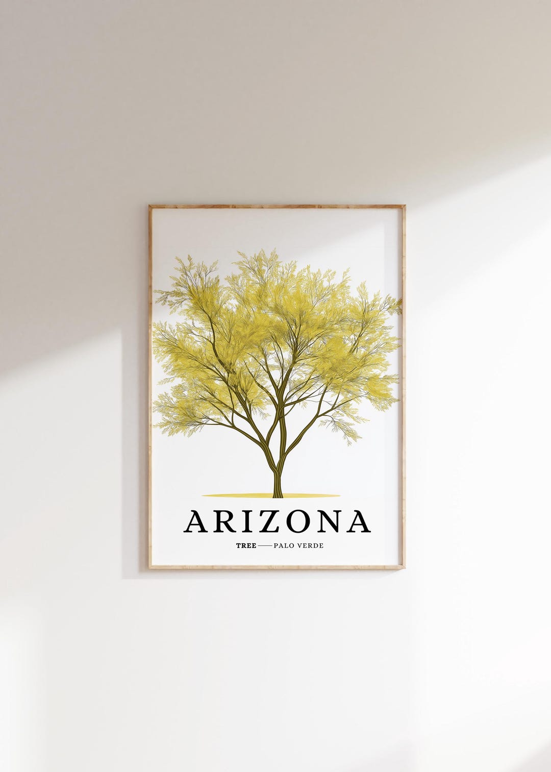 Arizona State Tree Print Palo Verde Tree Printable Western Wall Art ...