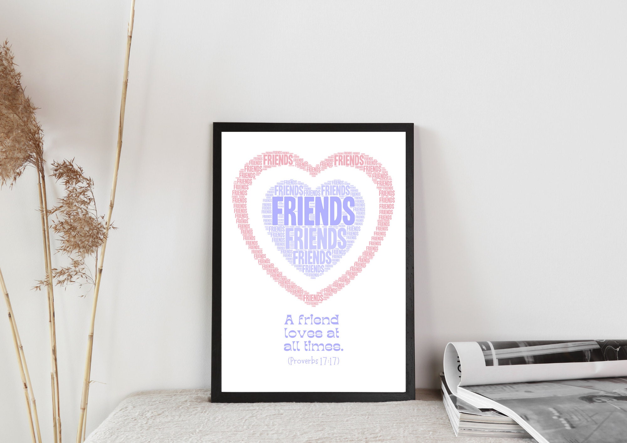 Poster Heart/friends Wall Art, Printable, Bible Verse Print, Psalms 17 ...
