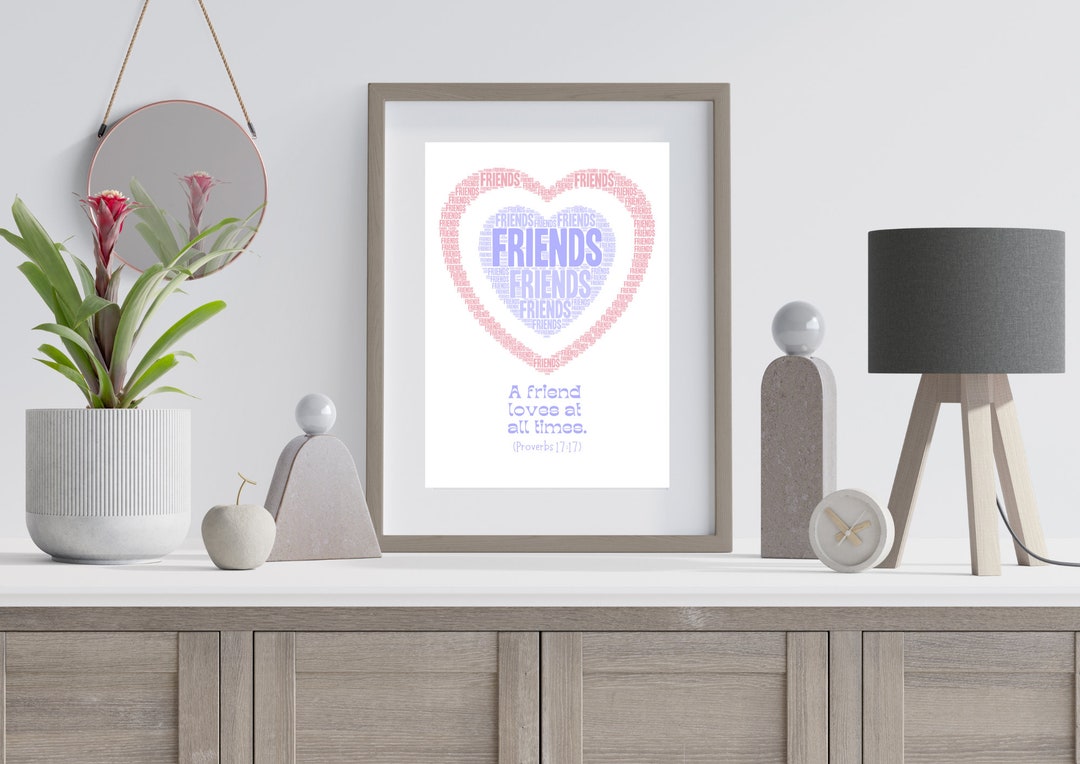 Poster Heart/friends Wall Art, Printable, Bible Verse Print, Psalms 17 ...