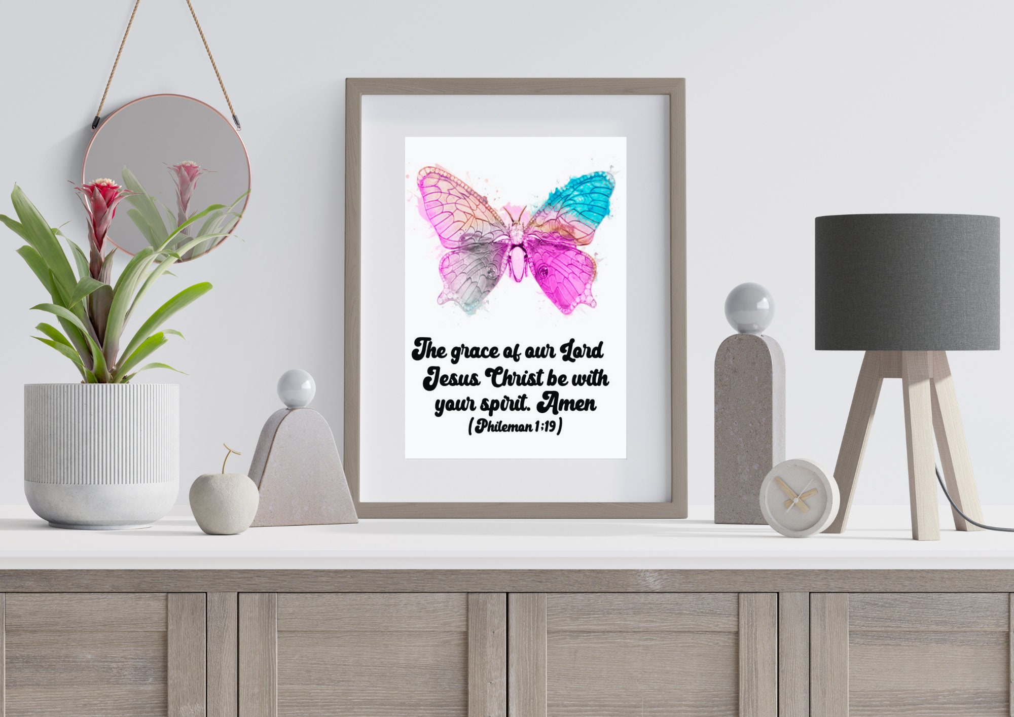 Printable Bible Verse Butterfly Wall Art,printable,bible Verse Print ...