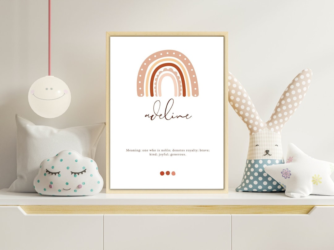 Adeline Name Print | Rainbow | Digital Print | Baby Name | Adeline ...