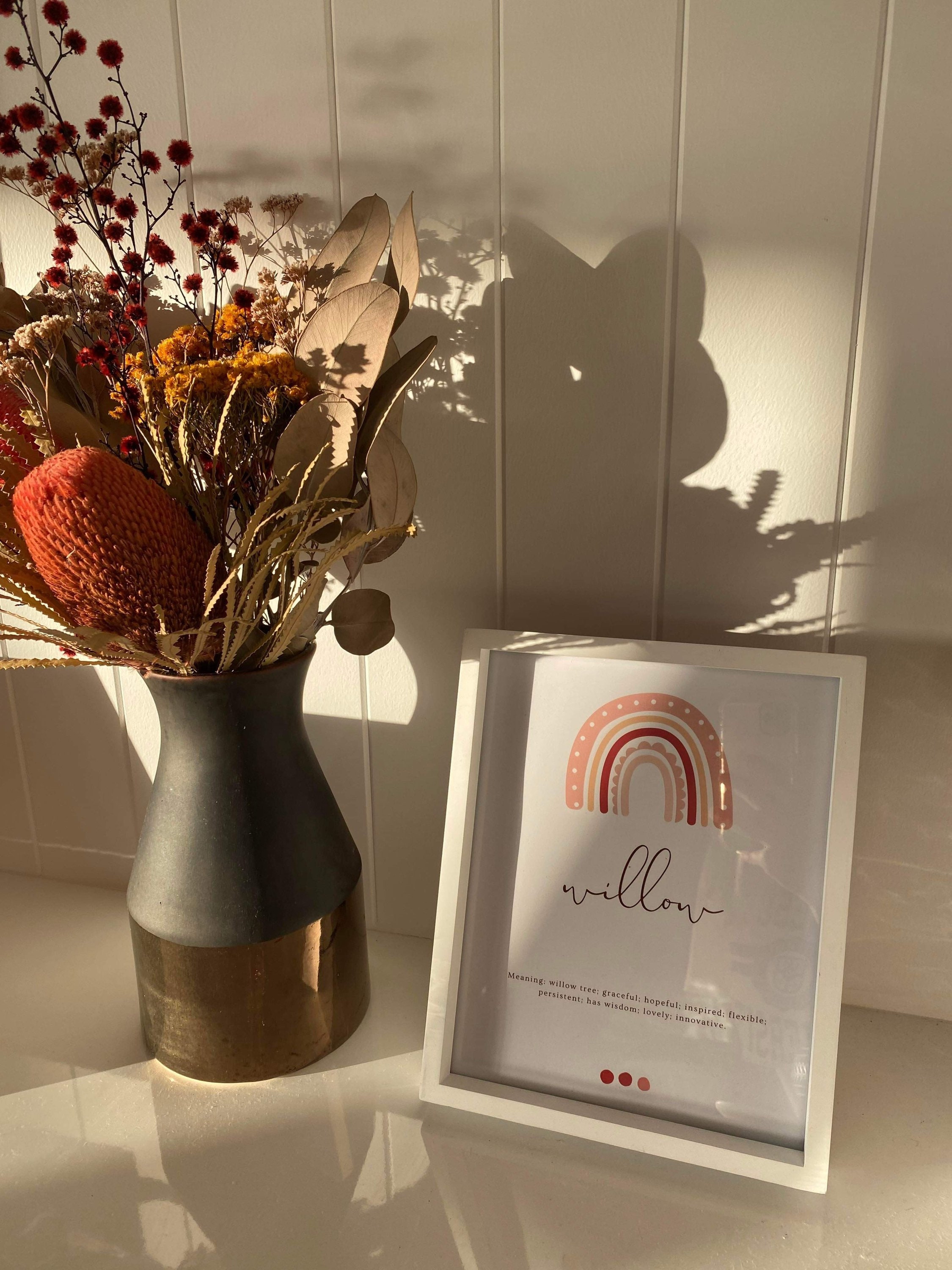 Willow Name Print | Rainbow | Digital Print | Baby Name | Willow ...