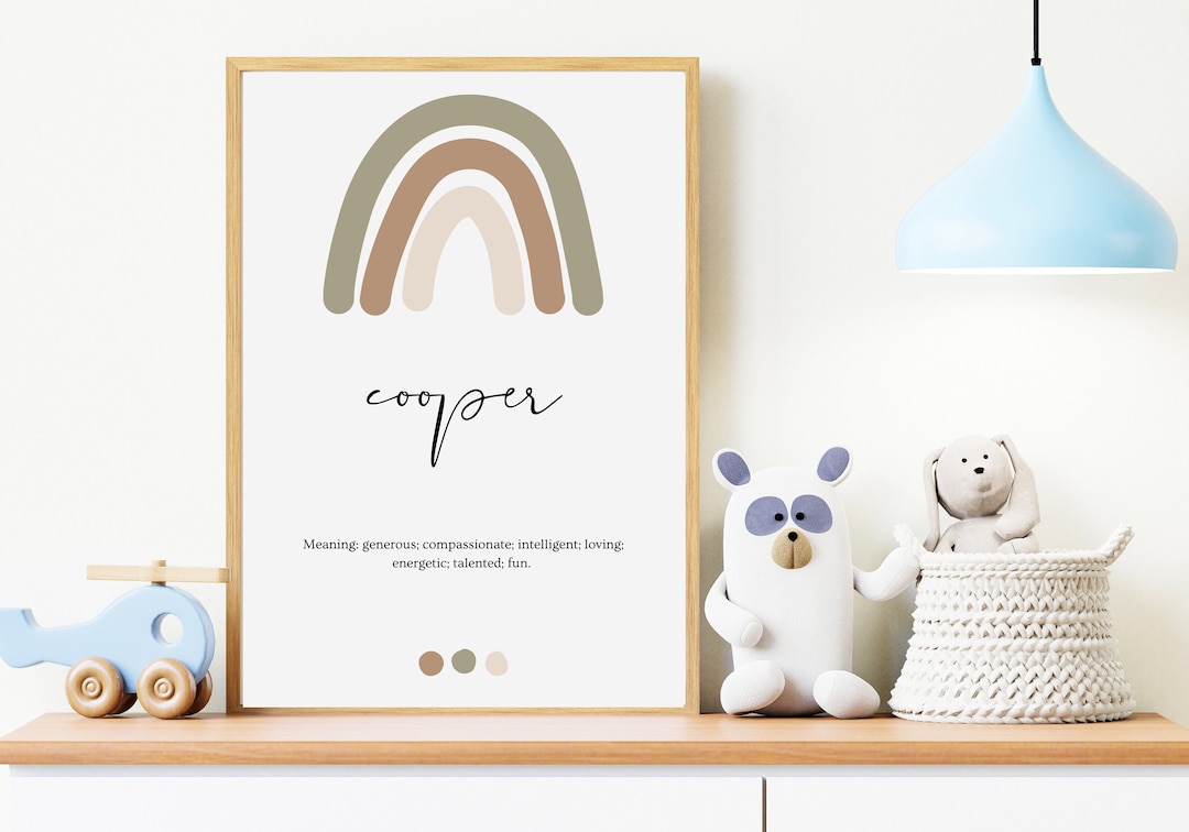 Cooper Name Print | Rainbow | Digital Print | Baby Name | Cooper ...