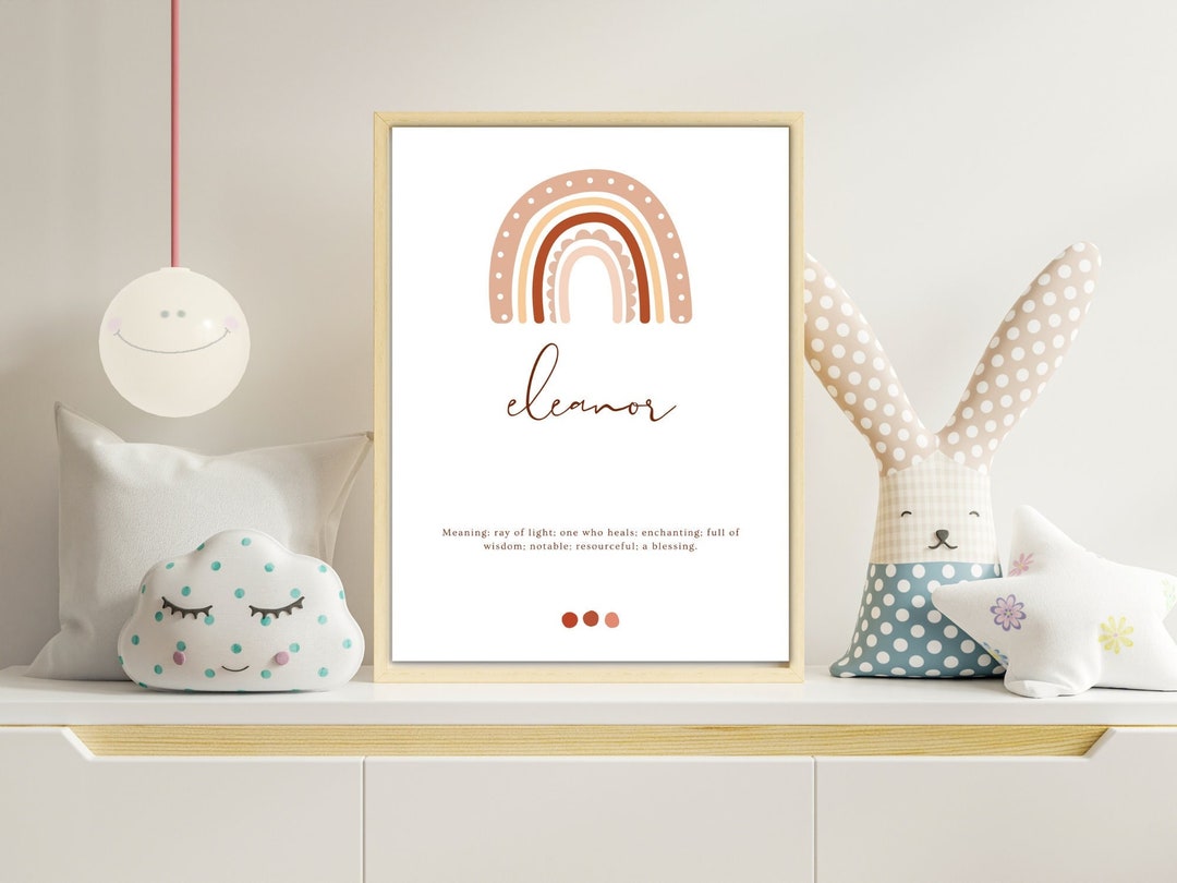 Eleanor Name Print | Rainbow | Digital Print | Baby Name | Eleanor ...
